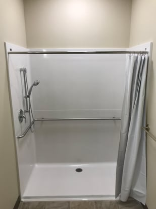 ANSI Type B & FHA One Piece Shower Units in Fiberglass