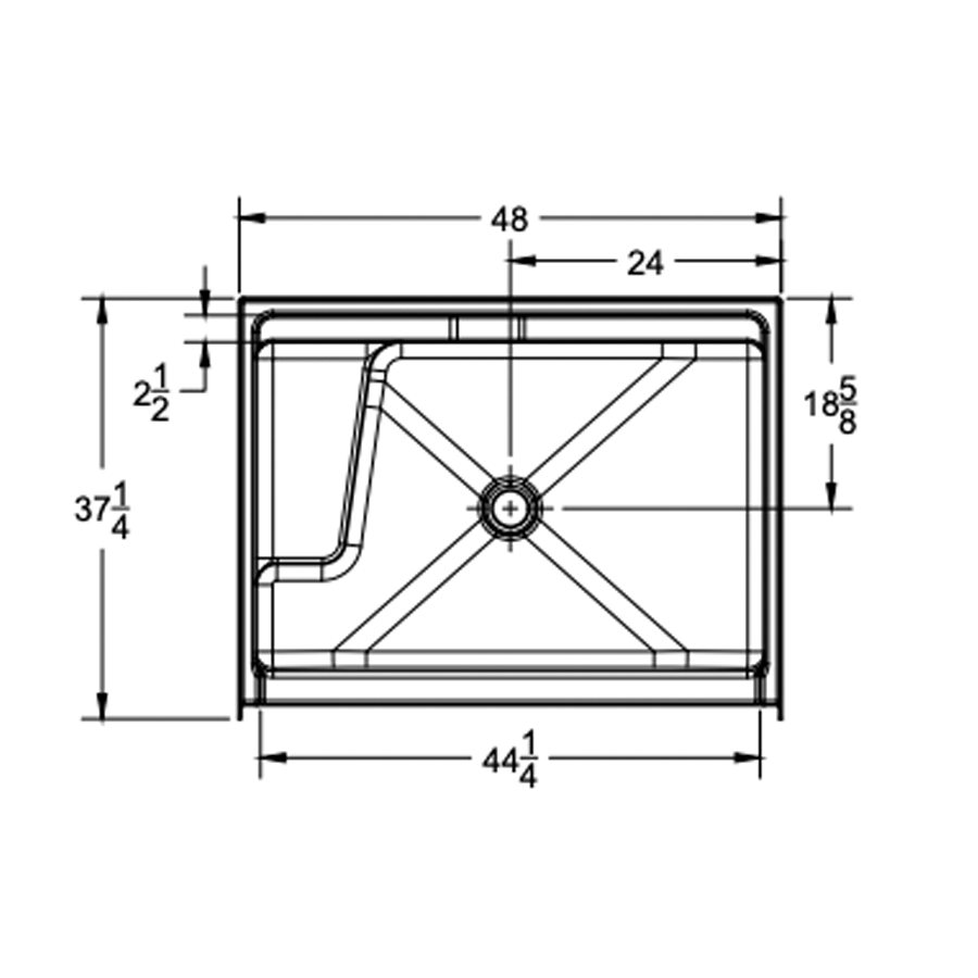 Single-Piece Residential Shower