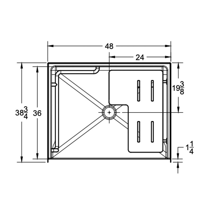 Single-Piece Transfer Shower