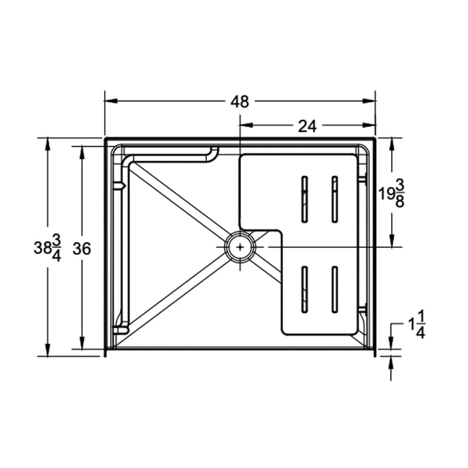 Single-Piece Transfer Shower